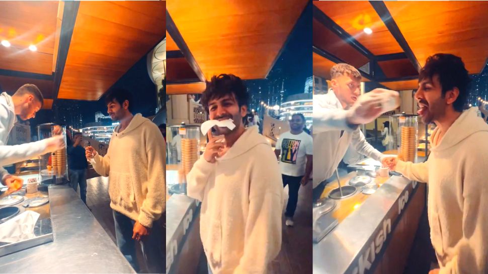 Kartik Aryan enjoyed Turkish ice cream actors funny video went viral ...