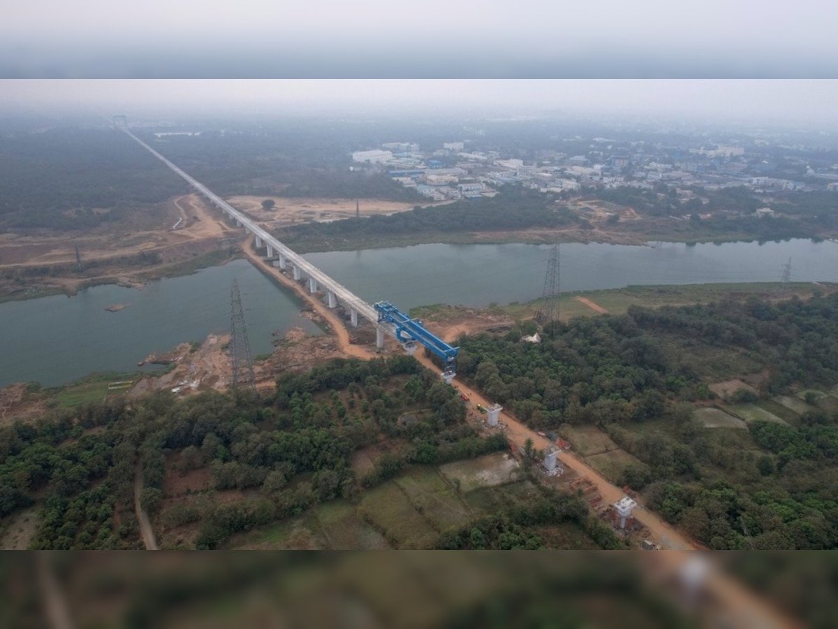 bullet train project work is going on at super fast speed 320 meter ...