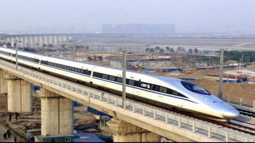 bullet train project work is going on at super fast speed 320 meter ...