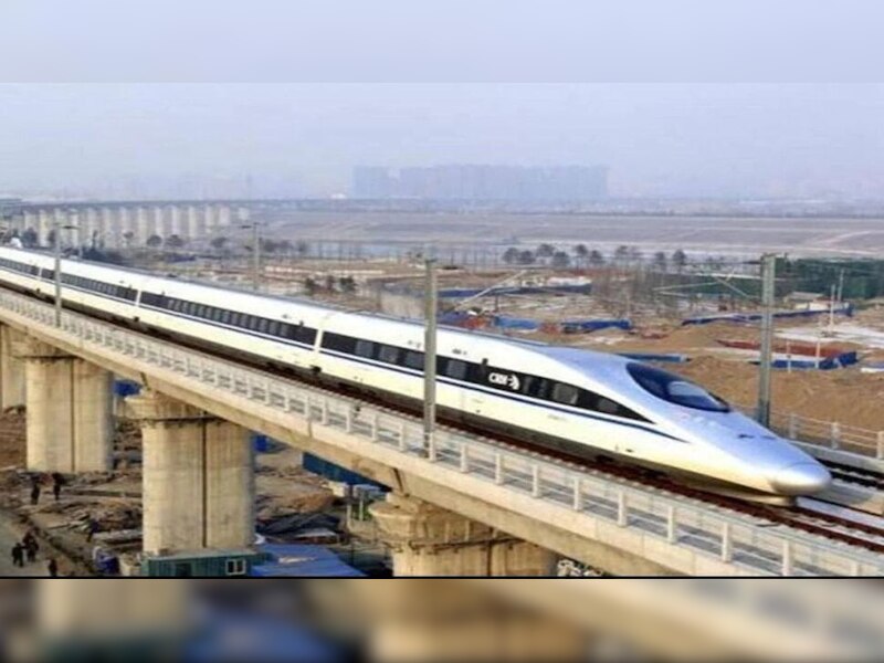 bullet train project work is going on at super fast speed 320 meter ...