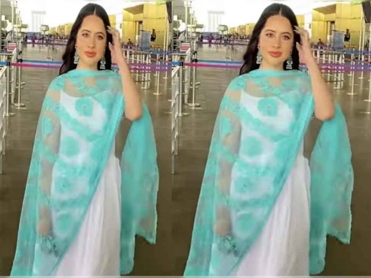 Urfi javed top 5 Desi look in suit salwar and saree looking gorgeous in ...