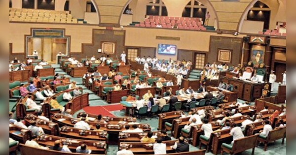 mp assembly budget session ban uproar over congress mla jitu patwari proceedings adjourned till ...