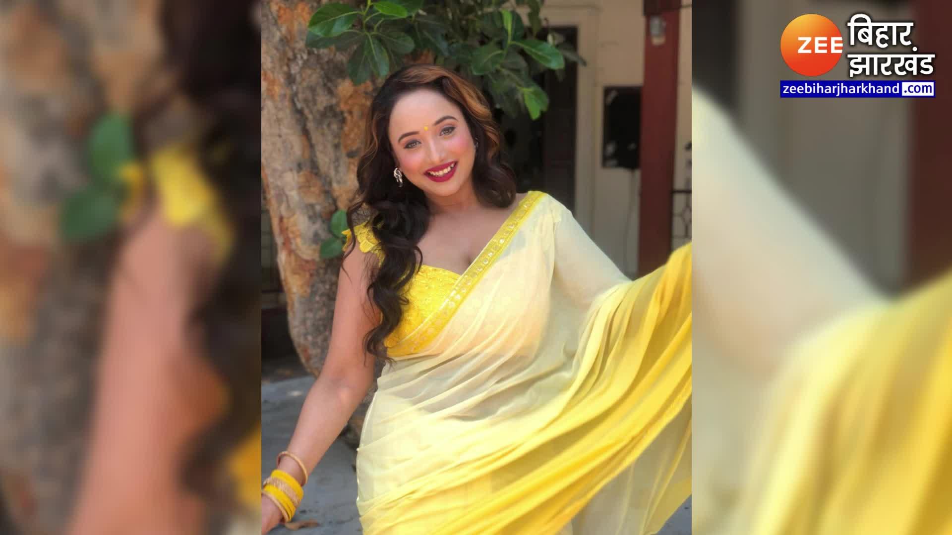 Bhojpuri actress rani chatterjee wear yellow saree and post bold on ...