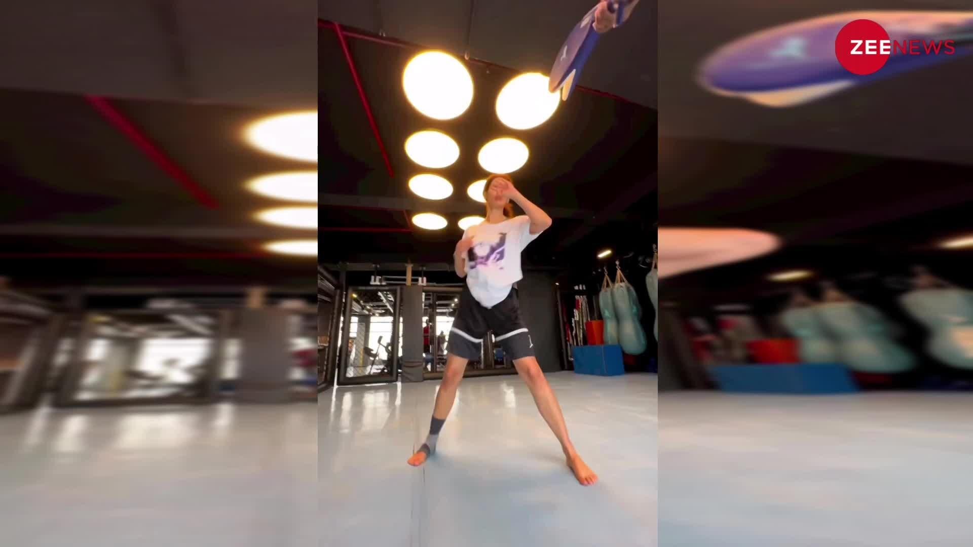 Seductive and super sexy disha patani sweating harder in her boxing ...