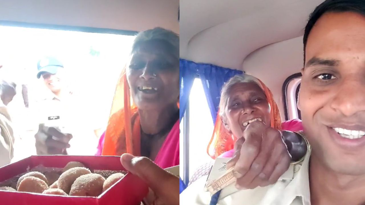 Viral video DSP santosh patel Helped Old lady on International Womens ...