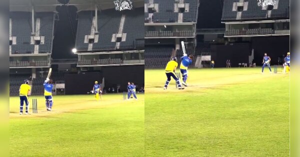 ipl 2023 ms dhoni hits six in net practice CSK share practice VIDEO ...