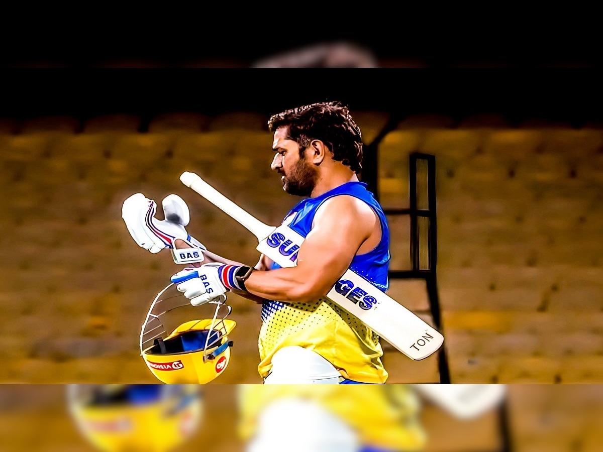 MS Dhoni flaunts biceps during practice session, muscular Shocked after ...