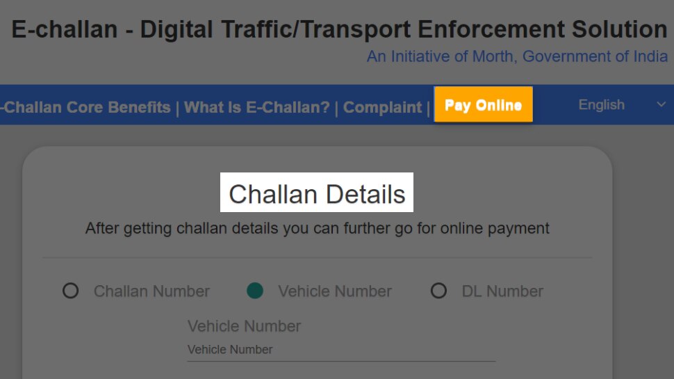 How to pay challan online E challan Parivahan for online challan ...
