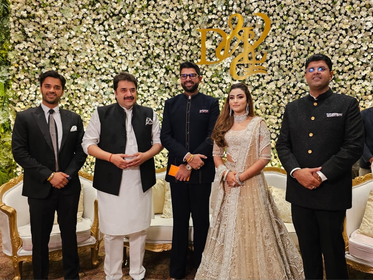 Digvijay Chautala Lagan Randhawa Reception Photos CM manohar lal ...