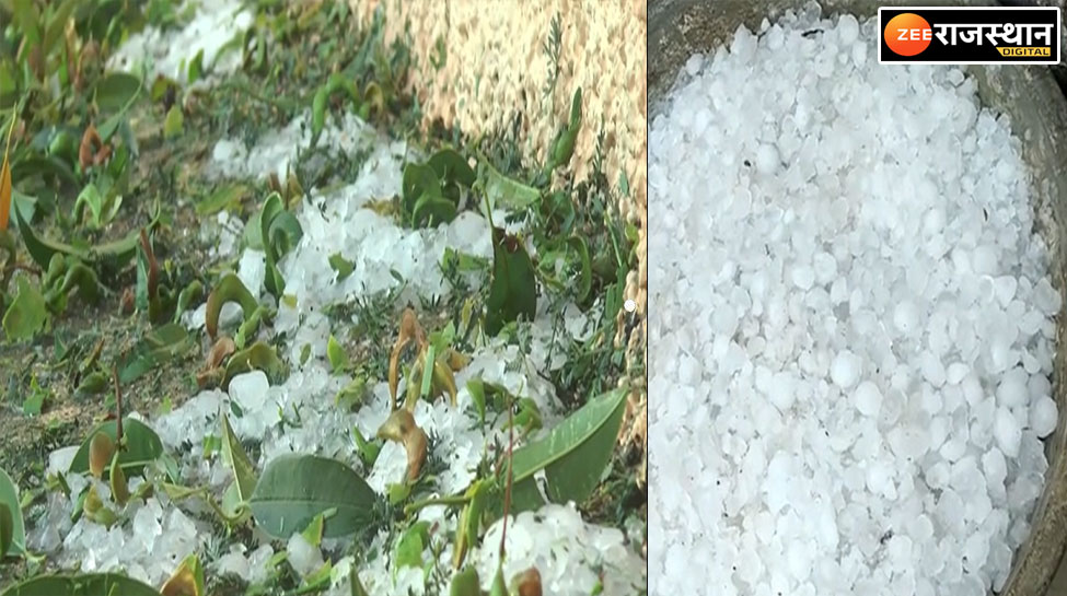 Rajasthan Heavy Hail fell in Mandawa Pilani Jhunjhunu Surajgarh areas ...