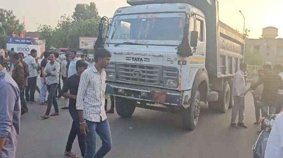 Barmer news scooty rider was crushed by dumperdied after coming in all ...