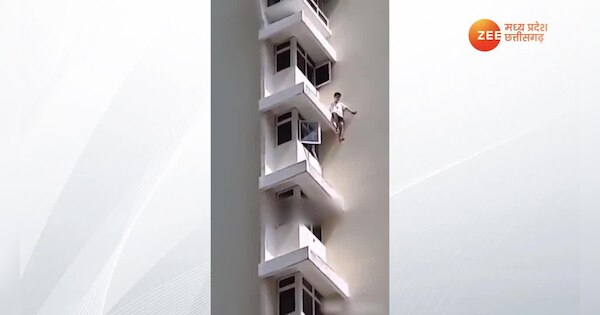 Shocking Viral video man jump from the from balcony of building danger ...