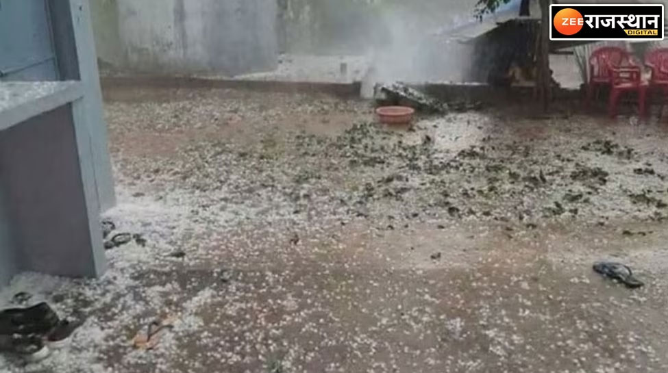 Rajasthan Weather Update Hail fell with heavy rain in Mount Abu Jodhpur Bikaner Jalore Orange ...