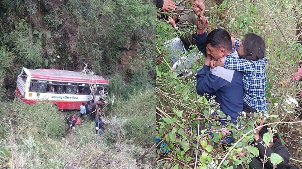 Mussoorie Dehradun roadways bus accident bus fell into ditch 40 passengers boarded in bus ...