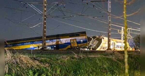 Fire breaks out after collision between goods train and passenger train ...