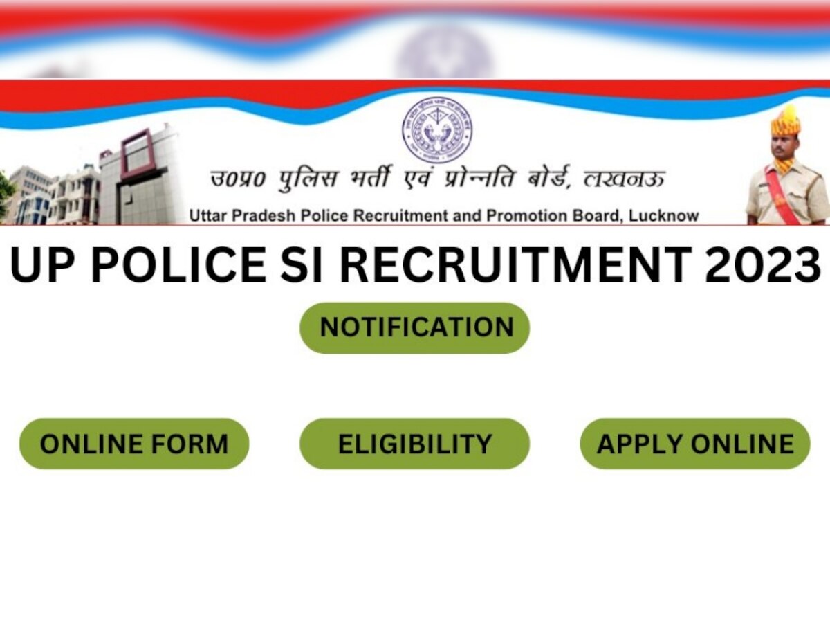 Up Police Si Recruitment 2023 Notification Vacancy Eligibility