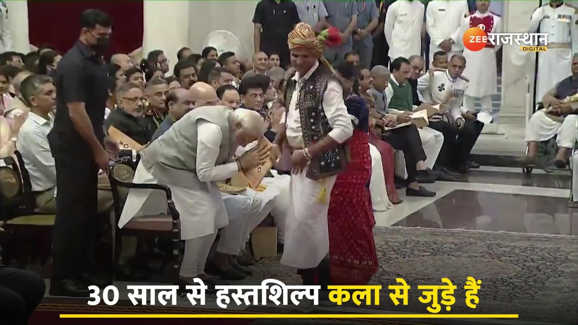 Shanti Parmar Ramesh Parmar husband and wife who touched PM Modi feet ...