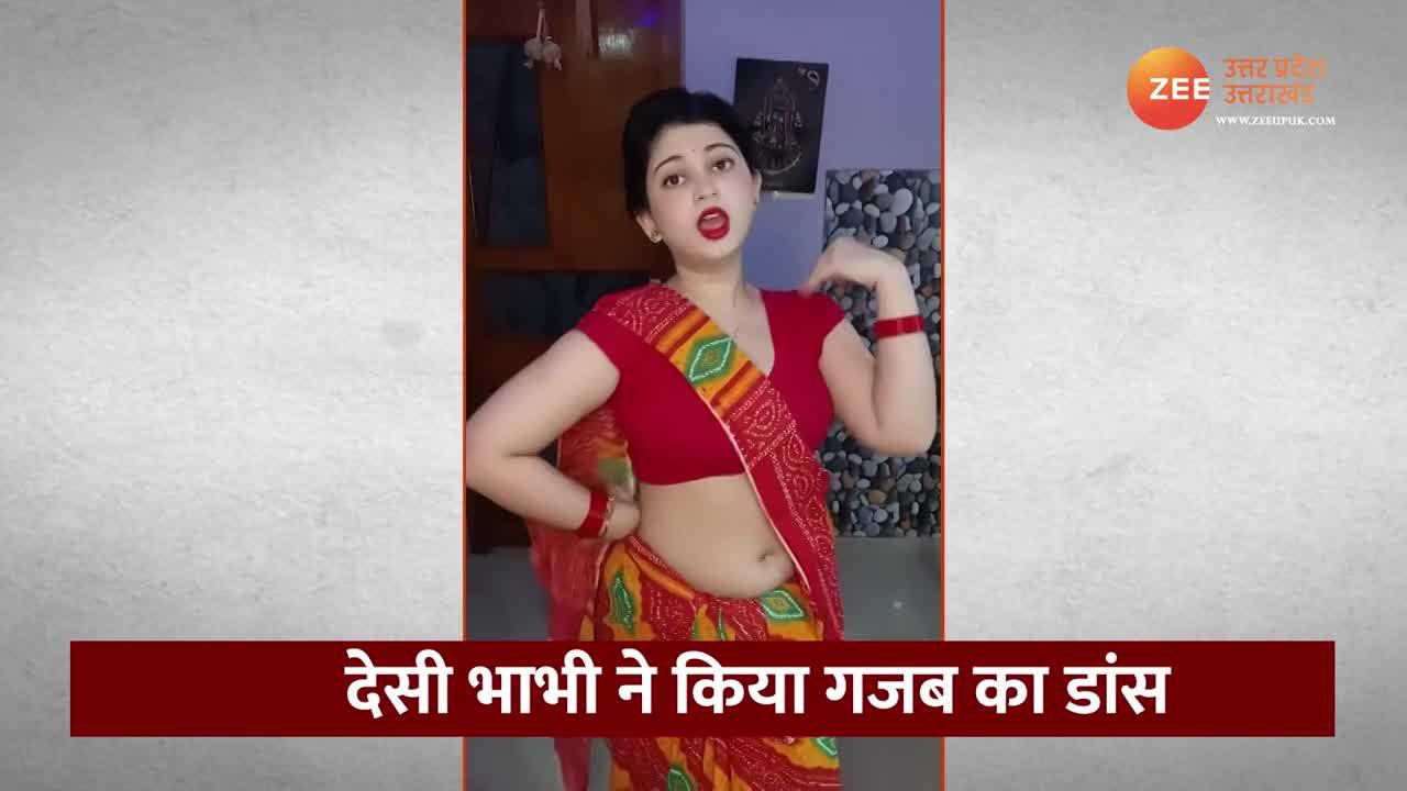 indian bhabi rocked traditional hot dance in red sari Bollywood song trending Video viral Social ...
