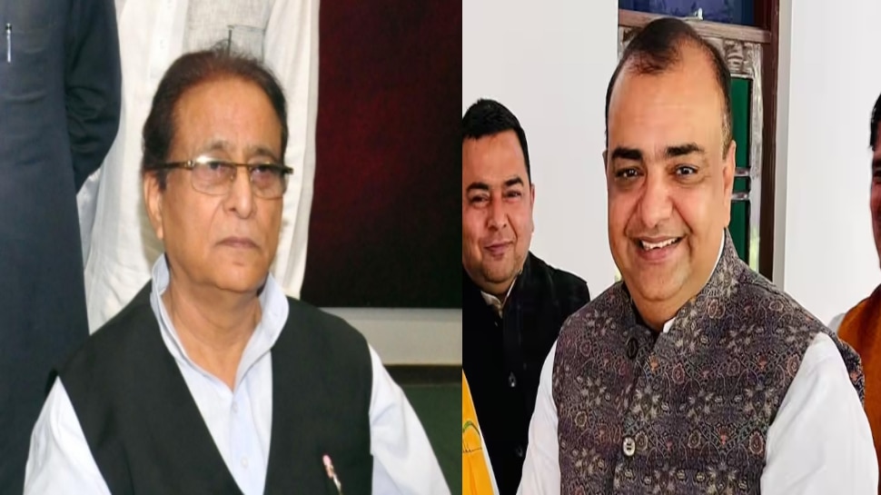 akash saxena demanding action againts azam khan on sp office darul awam ...