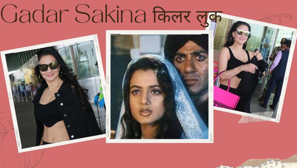 Gadar 2 Sakina aka Ameesha Patel flaunt deep cleavage sexy body in revealing black dress Tara ...