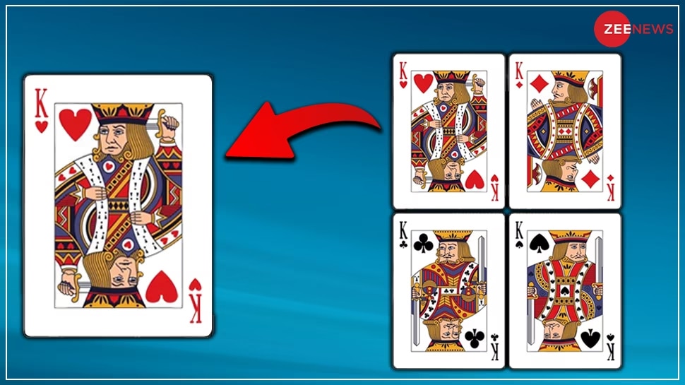 four kings in deck of playing cards but why 3 of them have mustaches ...