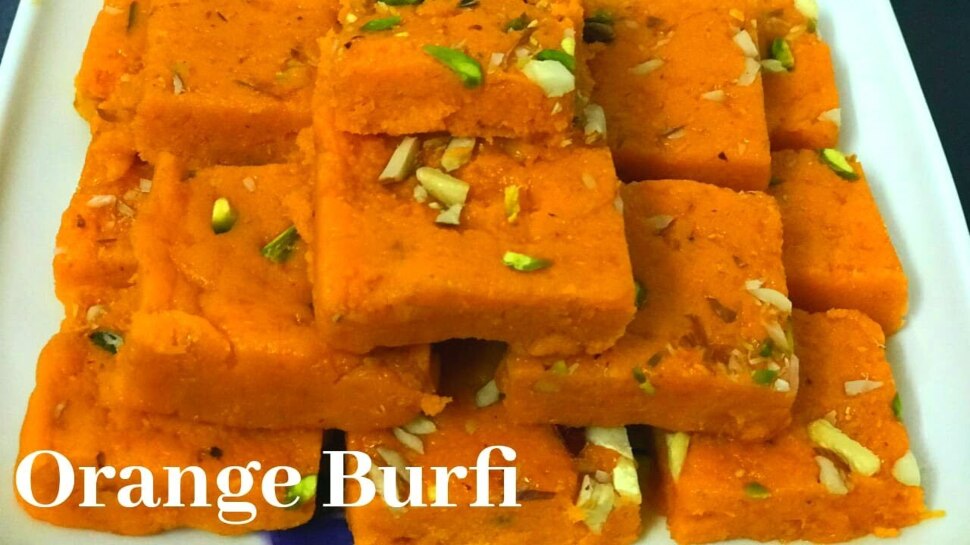 How To Make Orange Barfi Immunity Booster Sweet Dish | Hindi News ...