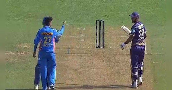 Nitish Rana Fight Hrithik shokeen abouse word use mi vs kkr match see ...