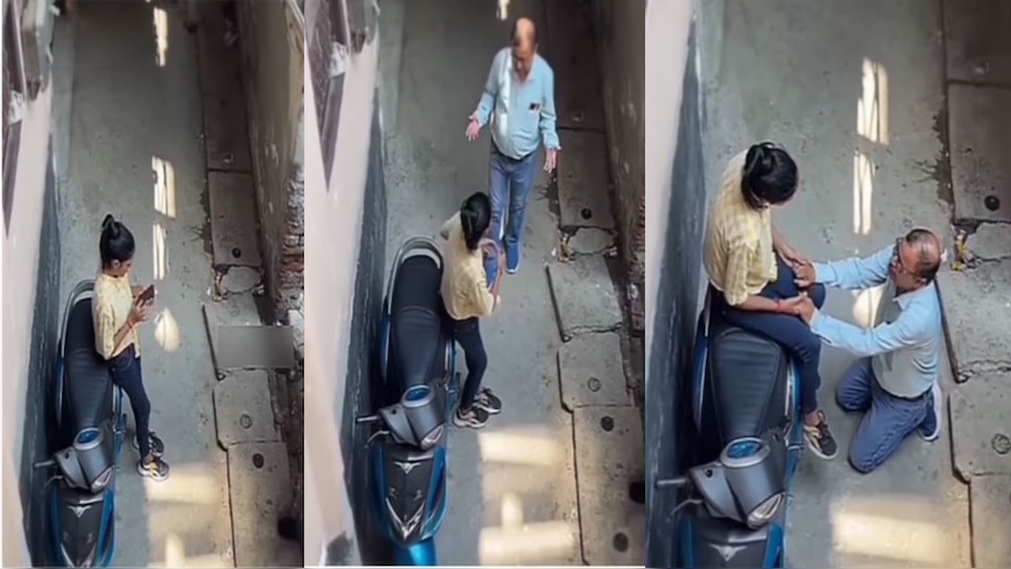 trending today Taklu uncle romancing with girl shocking video viral in ...