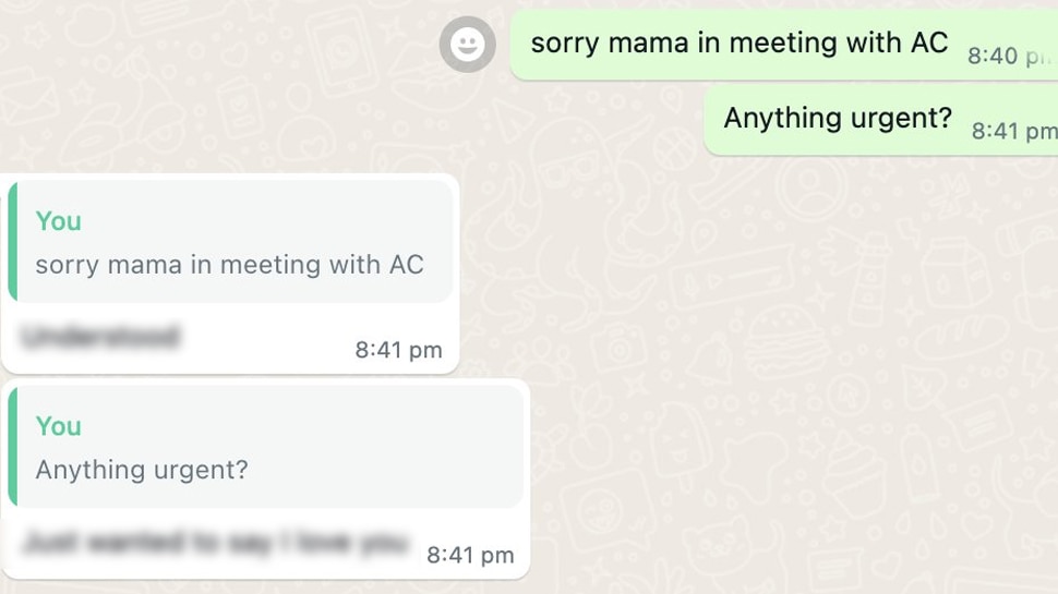 Whatsapp Chat Viral: Son busy in meeting he reply to his mother Sorry ...