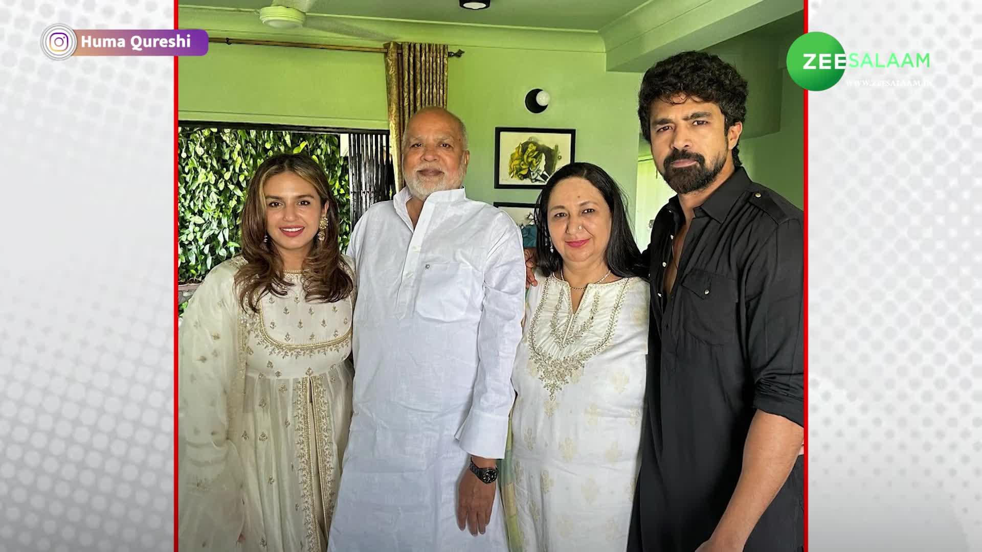 Huma Qureshi fought with her brother on Eid actress seen with family ...