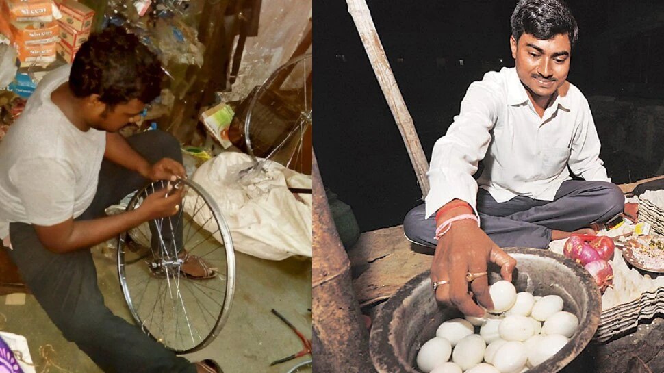 varun kumar baranwal a puncture maker and manoj kumar roy an egg seller ...