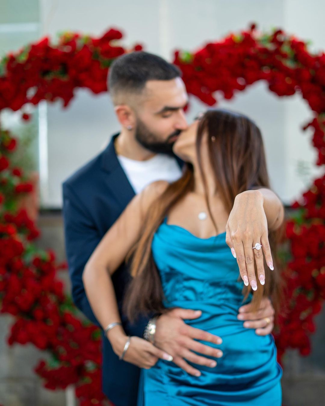 Sasural Simar Ka Fame Krissann Barretto Engagement photos kyy actress kiss fiance nathan ...