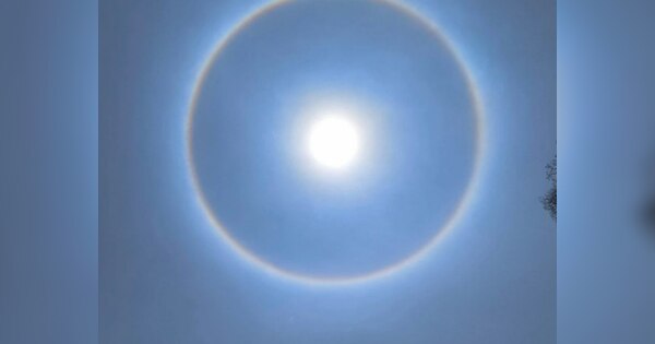 Rare Sun Halo seen in Prayagraj What is the mysterious ring surrounding ...