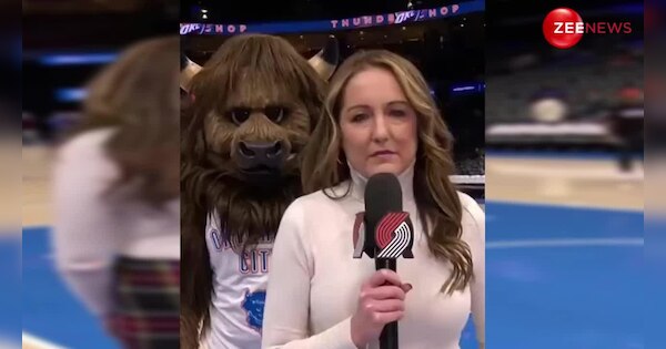 young man scared the reporter with wearing lion costume funny viral ...
