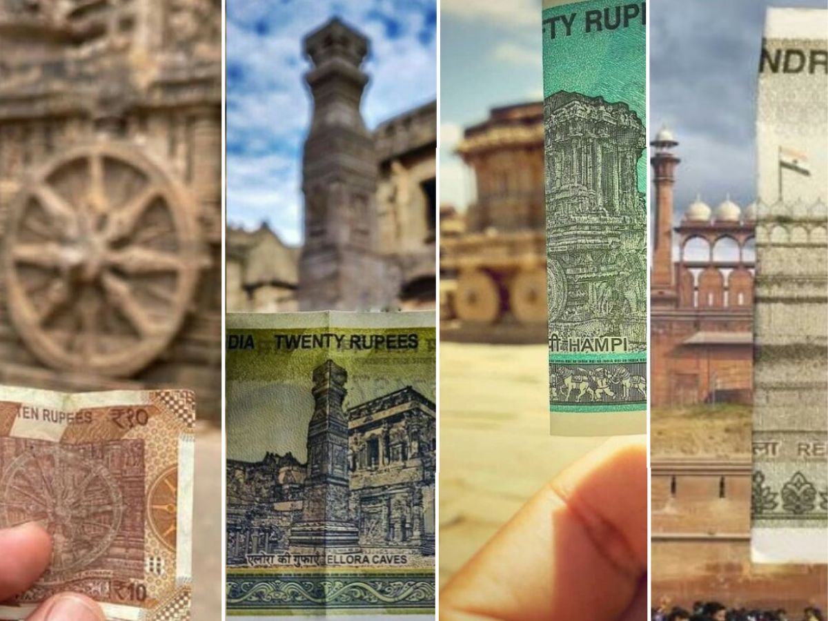 indian historical places printed on rupees note currency | रुपए के किस ...