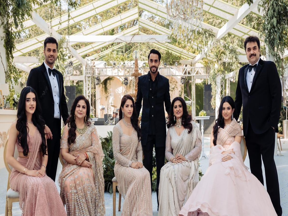 mla Bhavya Bishnoi ias Pari Bishnoi Engagement ring ceremony Photos rajasthan bikaner kuldeep ...