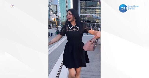neeru bajwa songs video in black short dress insta reel on gur sidhu ...