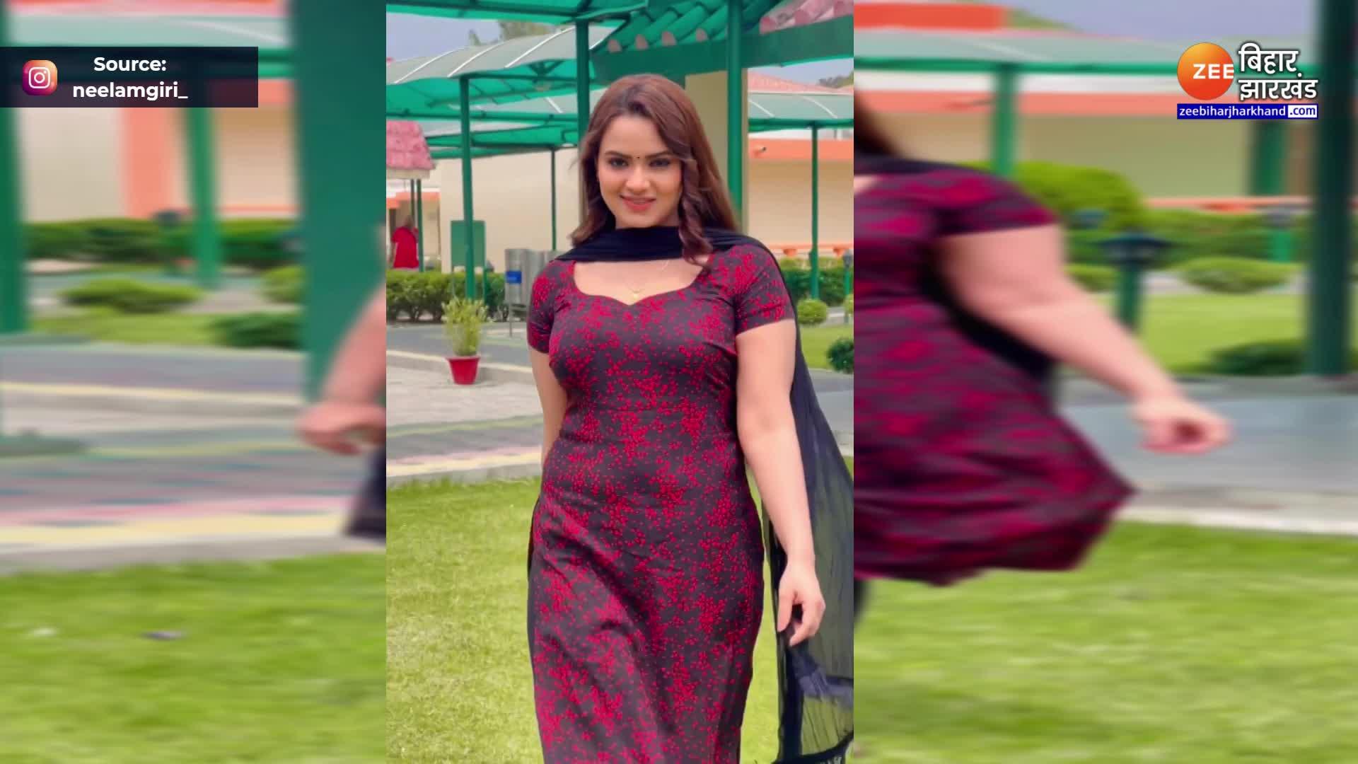 Neelam Giri Video Bhojpuri actress won fans hearts even in a simple ...