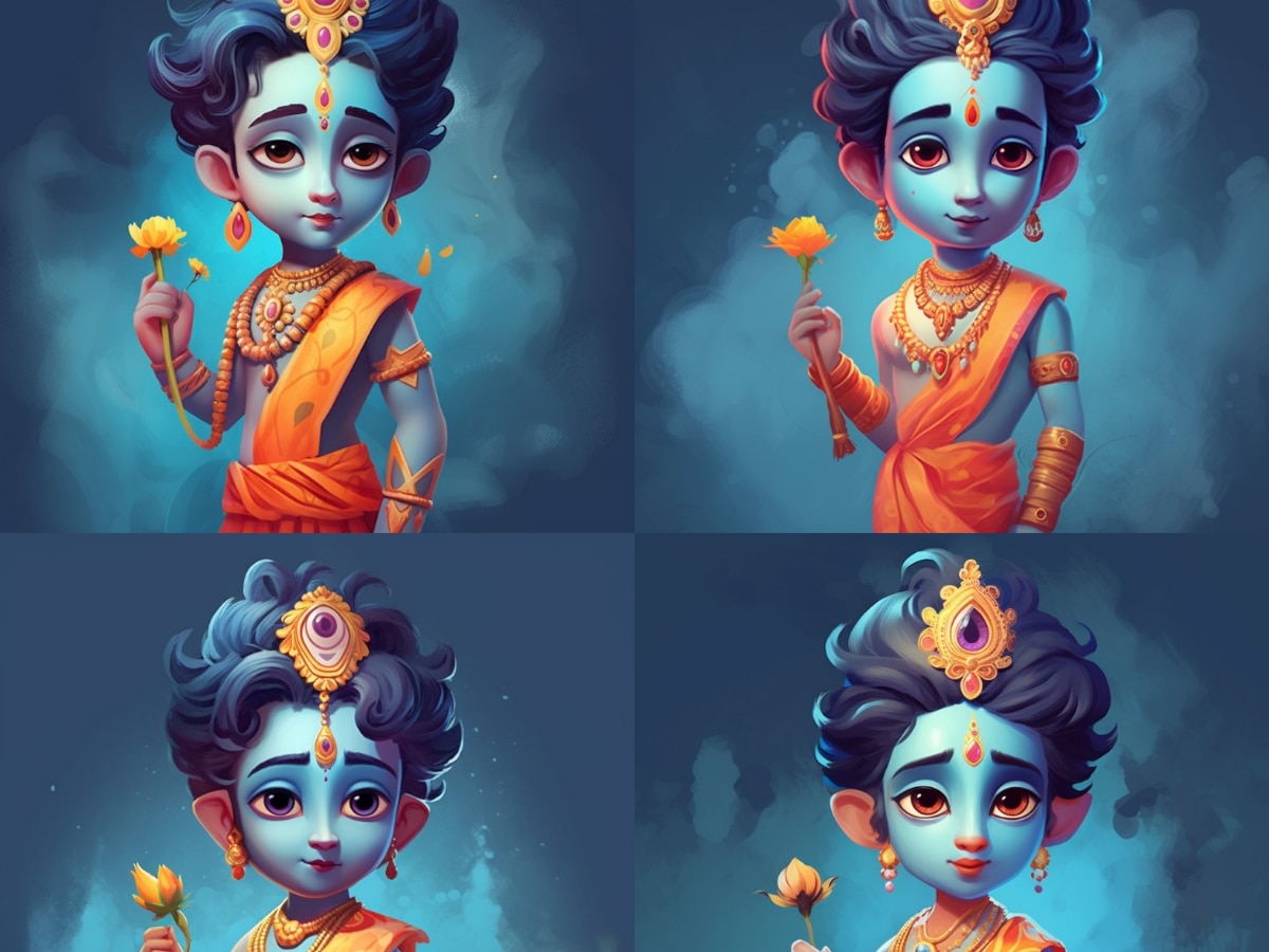 shree Krishna image generated by ai based on bal kanhaiya and arjun krishna mahabharata