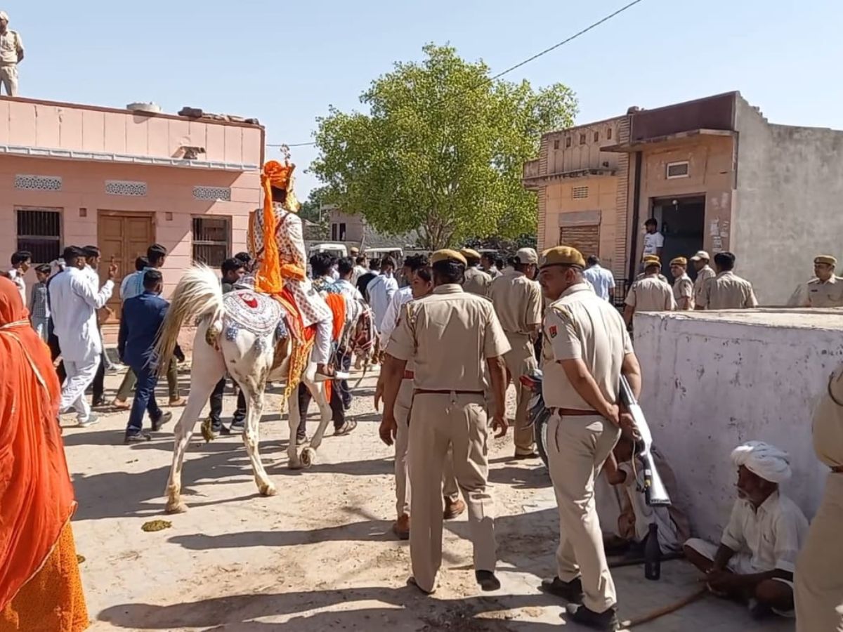 Nagaur News Police procession took place in Merta City heavy police ...