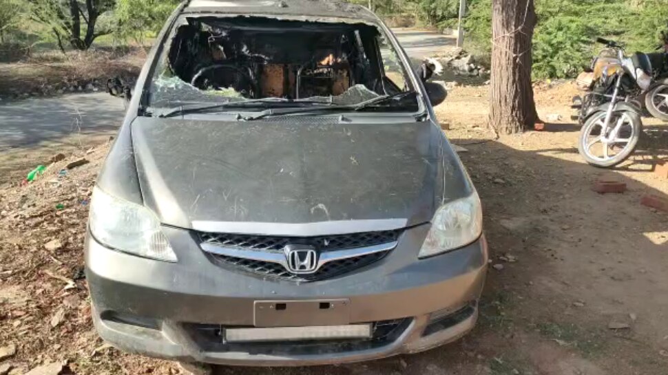 Rajsamand News Firing due to mutual enmity in Bhima car set on fire ...