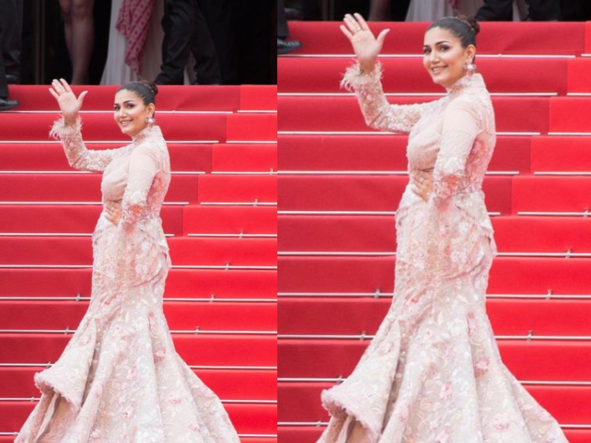 haryanvi dancer sapna chaudhary debut in cannes 2023 red carpet see photos