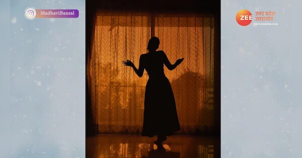 girl showed her dance shadow to the people see girl with feminine lace ...