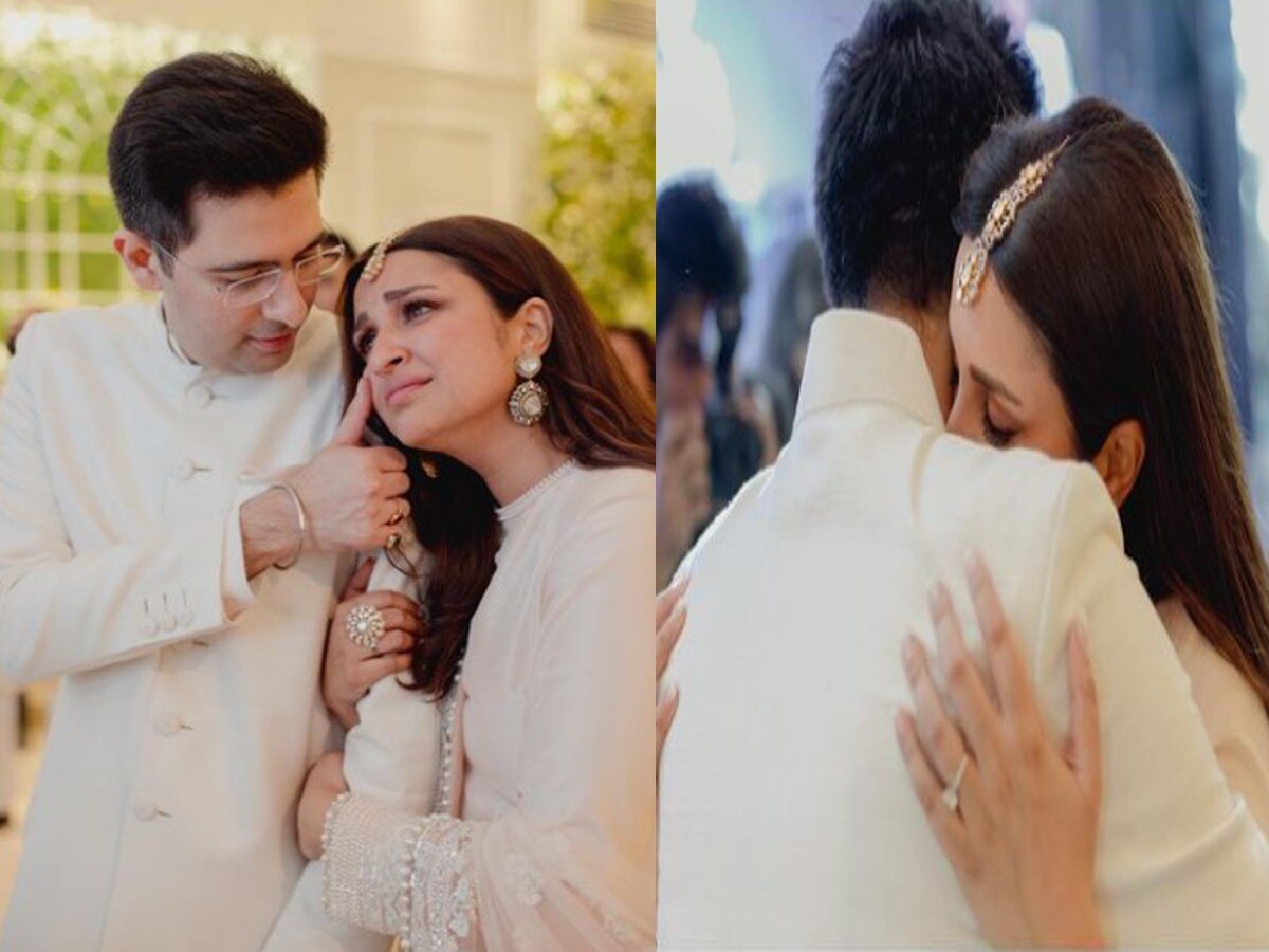 Parineeti chopra raghav chadha engagement pitures Parineeti raghav sagai romantic photos ...