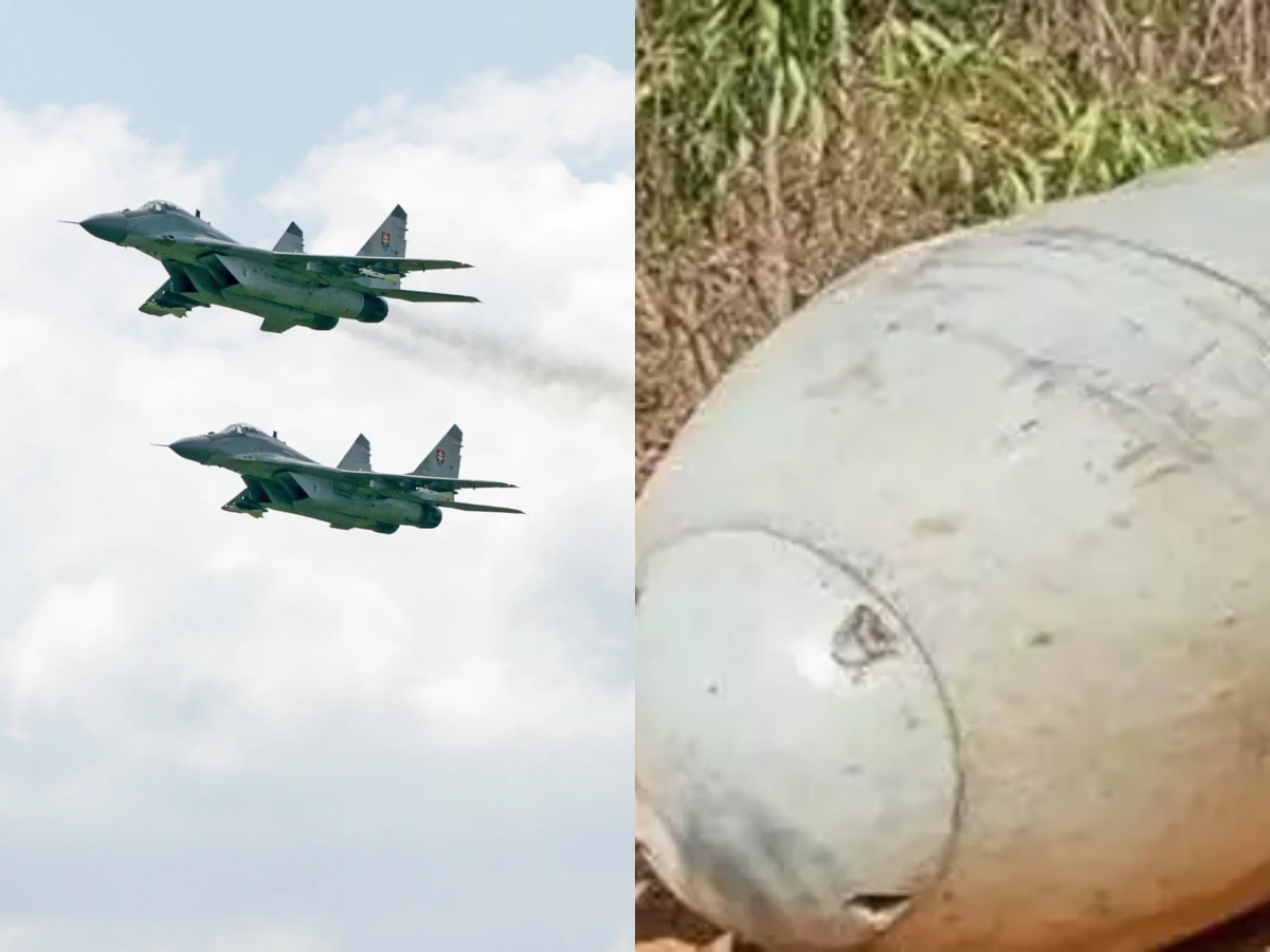 Mig 29 Fighter jet fuel tank fell accidently in west bengal kalaikunda ...