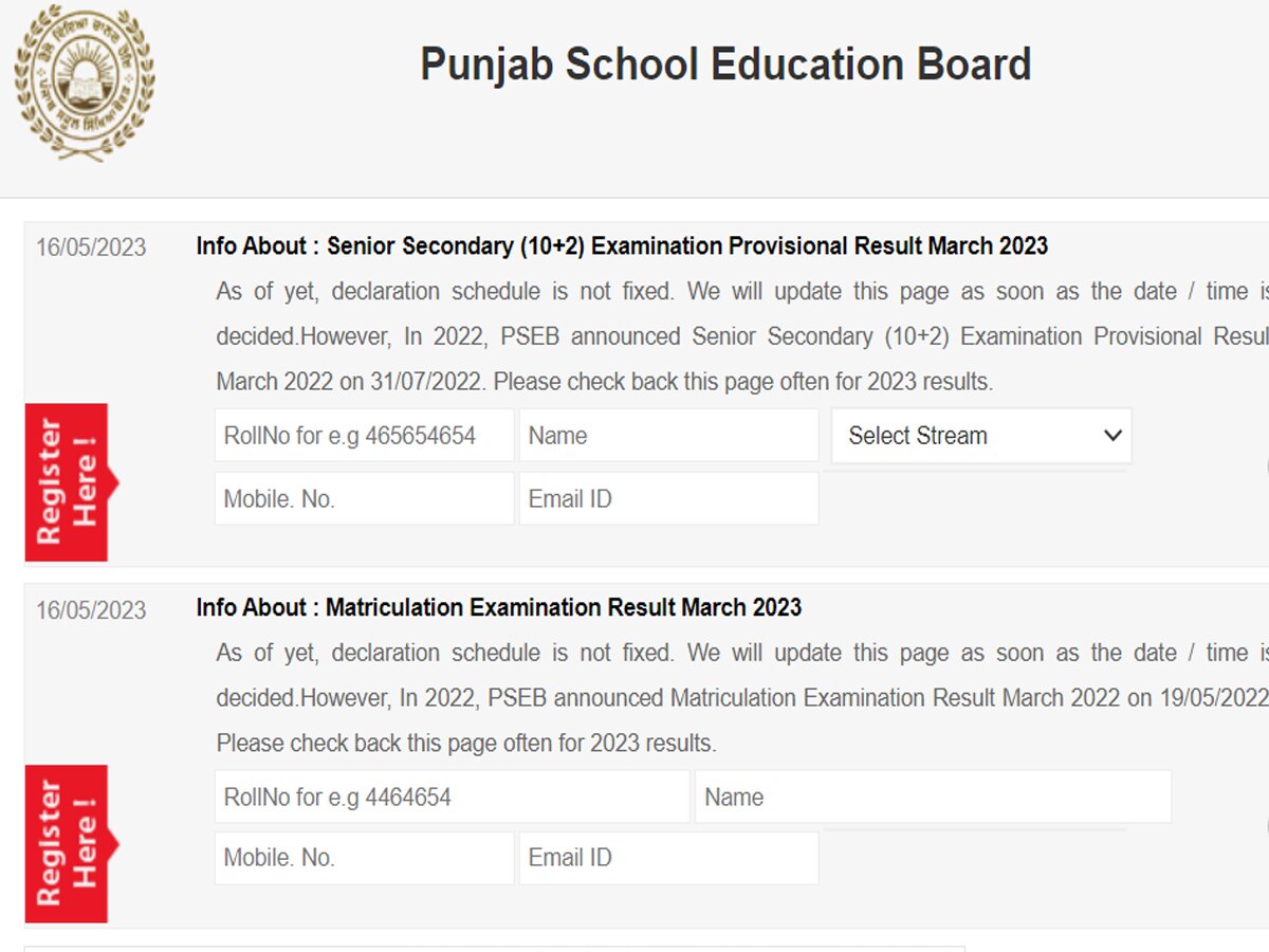 Punjab Pseb 12th Result 2023 Direct Link 12th Result 2023
