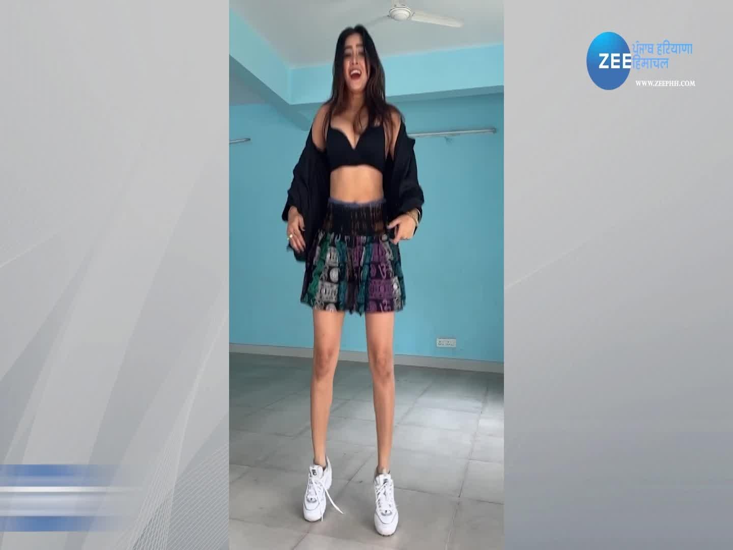 super sexy sofia ansari looks bold in revealing clothes black non wired bra short skirt video ...