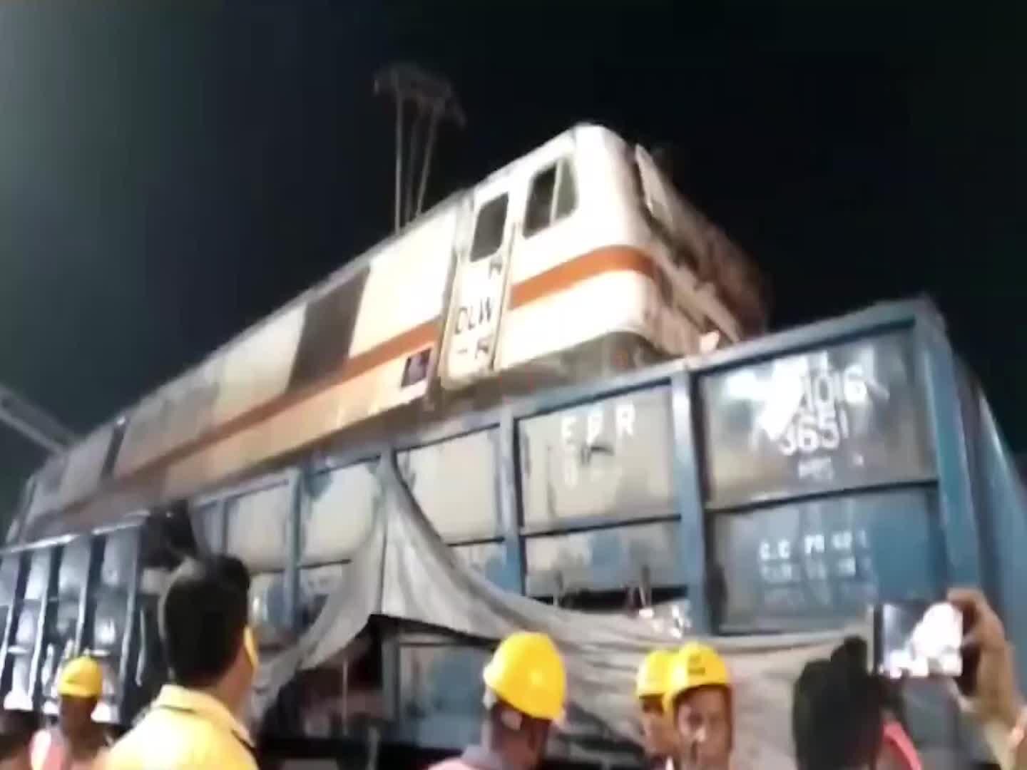 Odisha Train Accident Rail engine climbed on goods train after ...