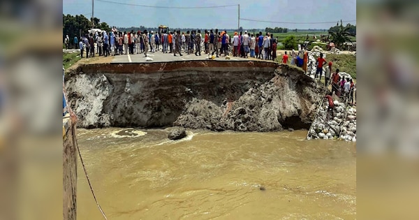bridge collapse in ganga river in bihar video went viral on social ...