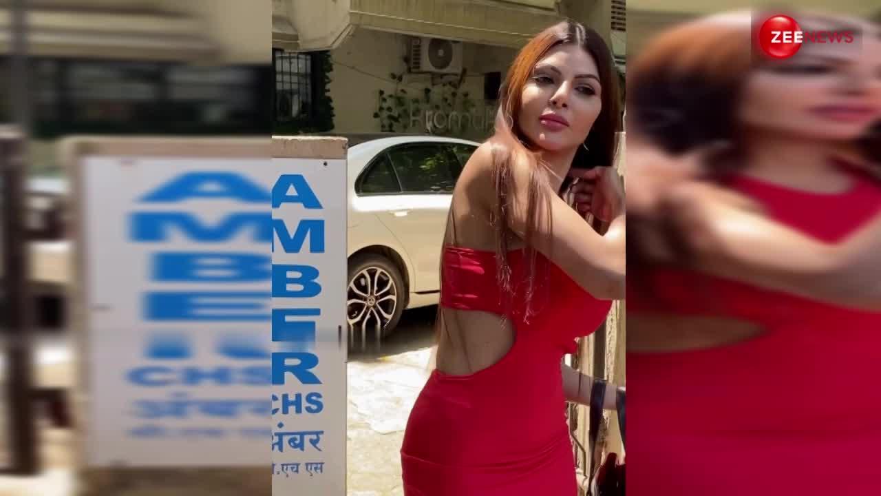 Sherlyn Chopra Truns Up Heat In Red Short Dress Show Her Excessive Body
